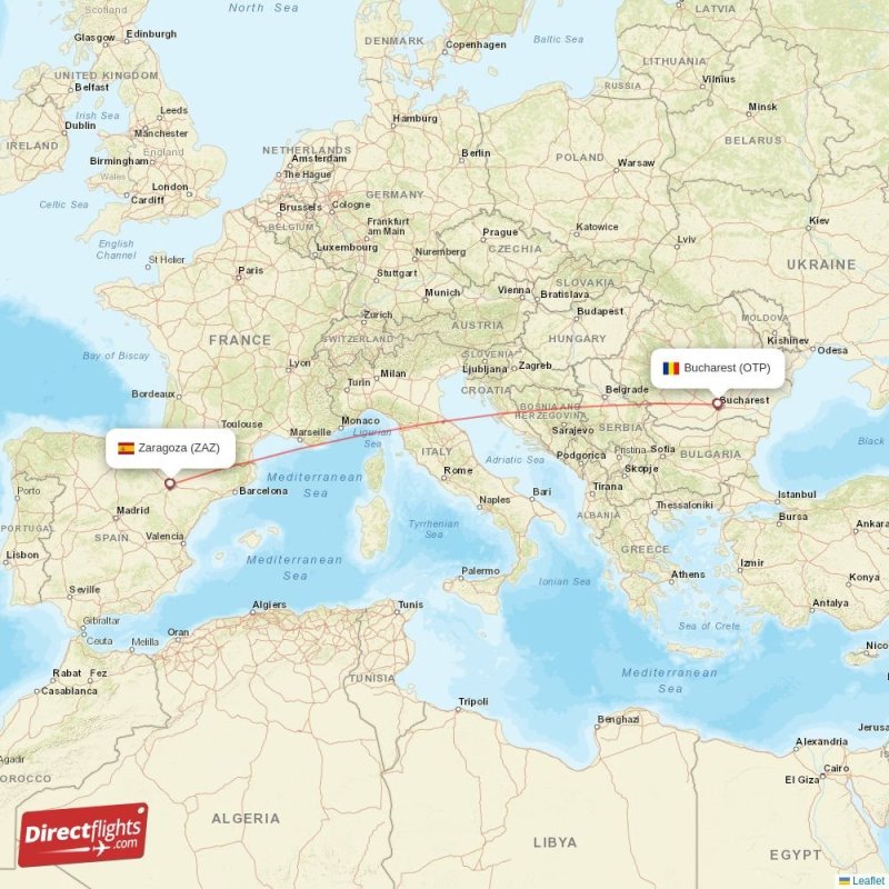 Direct flights from Zaragoza to Bucharest, ZAZ to OTP non-stop ...