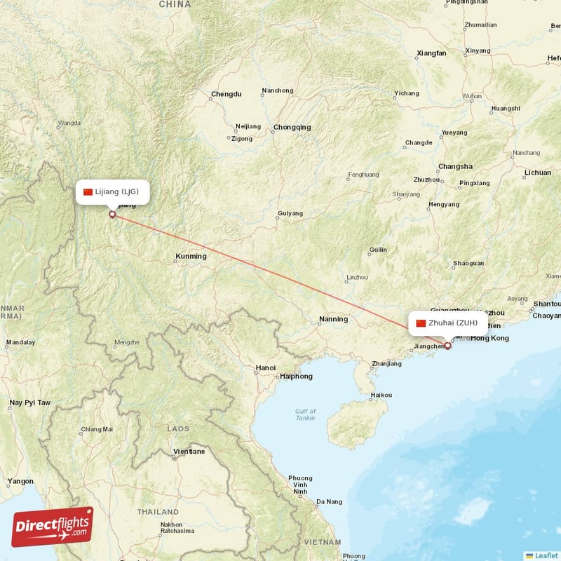 Direct flights from Zhuhai to Lijiang, ZUH to LJG non-stop ...