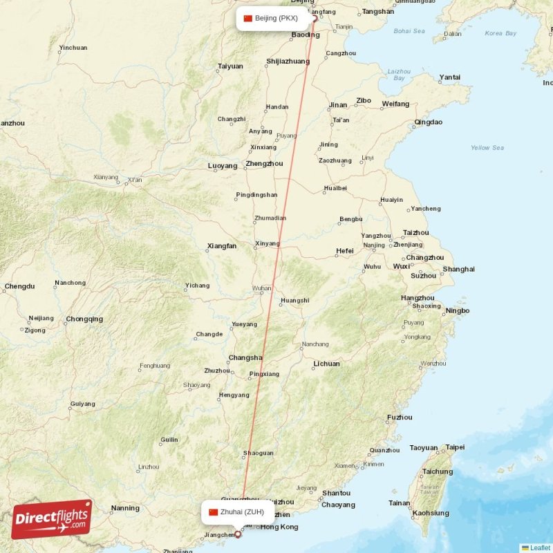 Direct flights from Zhuhai to Beijing, ZUH to PKX non-stop ...