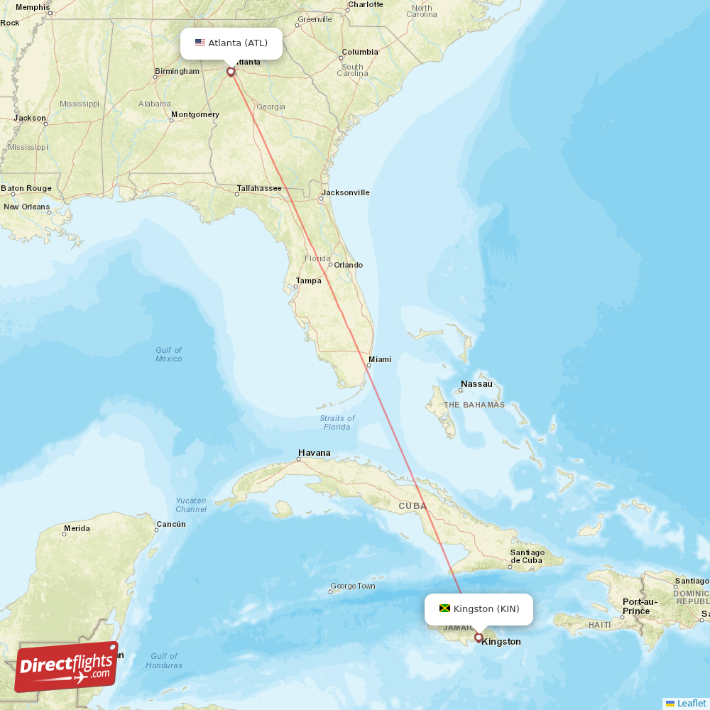 Direct flights from Kingston to Atlanta, KIN to ATL non-stop ...