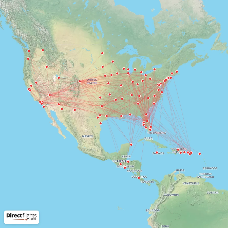 Frontier Airlines direct flights - see all nonstop routes ...