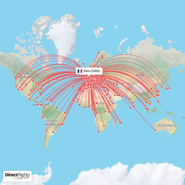 Find your next direct flight from Paris Charles De Gaulle ...